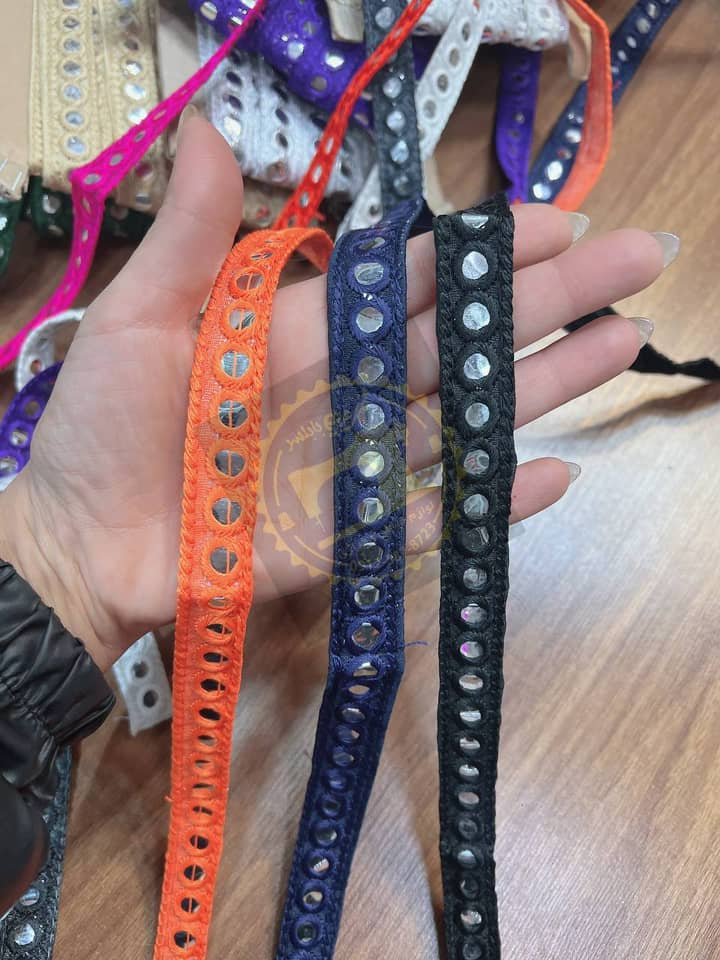 نوارسوزندوزی آیینه ای رنگی - آنلاین خرازی |نوار تزیینی متری|نوار خرجکار ...